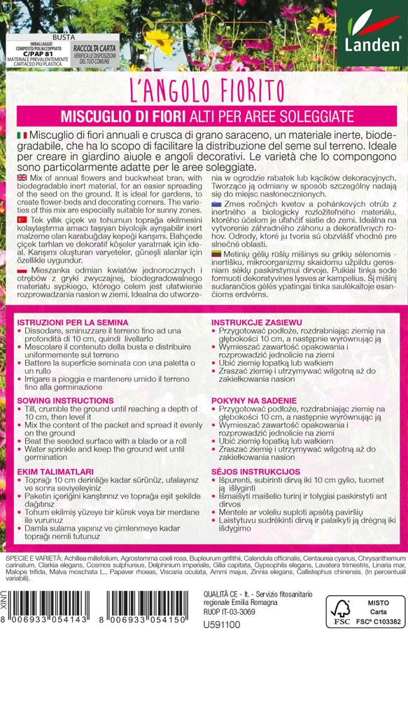 Mix di fiori amici delle api – Alti semina autunnale - Landen