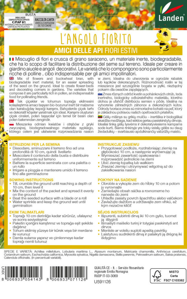 Mix di fiori amici delle api – Nani fioritura estiva - Landen